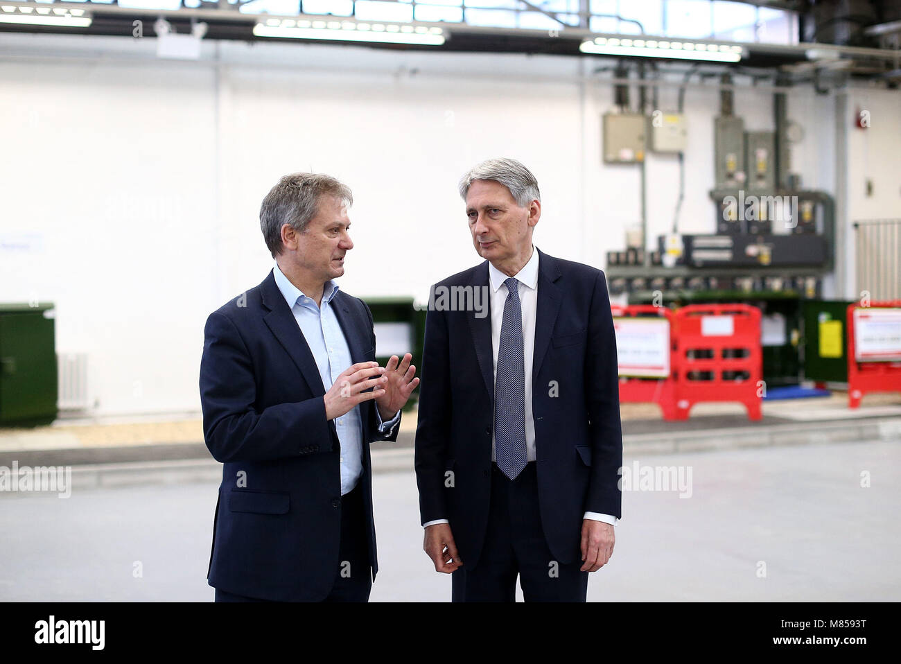 Chancellor Philip Hammond with Clive Selley, Openreach Chief Executive ...