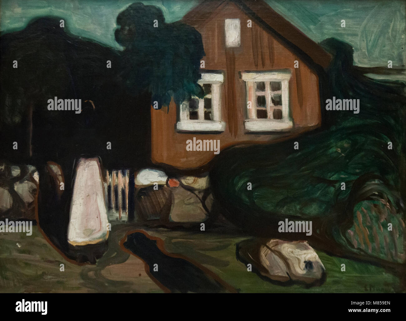 Edvard munch house in moonlight hi-res stock photography and images - Alamy