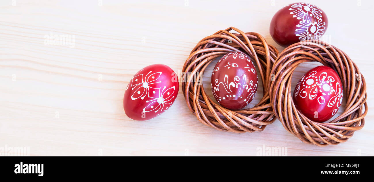 Easter eggs festive painted, decorative eggs Stock Photo - Alamy