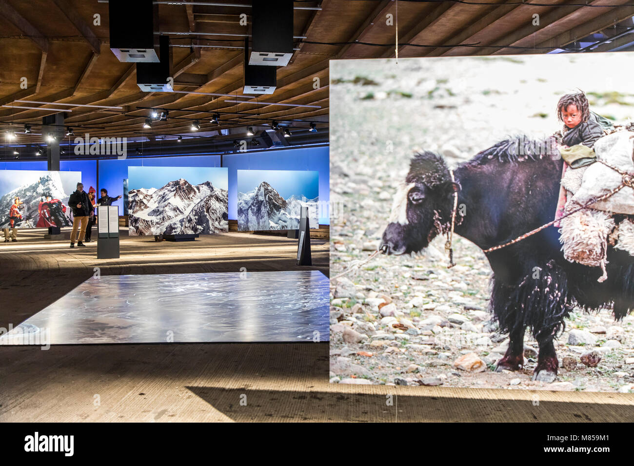 Oberhausen, Gasometer exhibit hall, Germany, exhibition "The Mountain ...