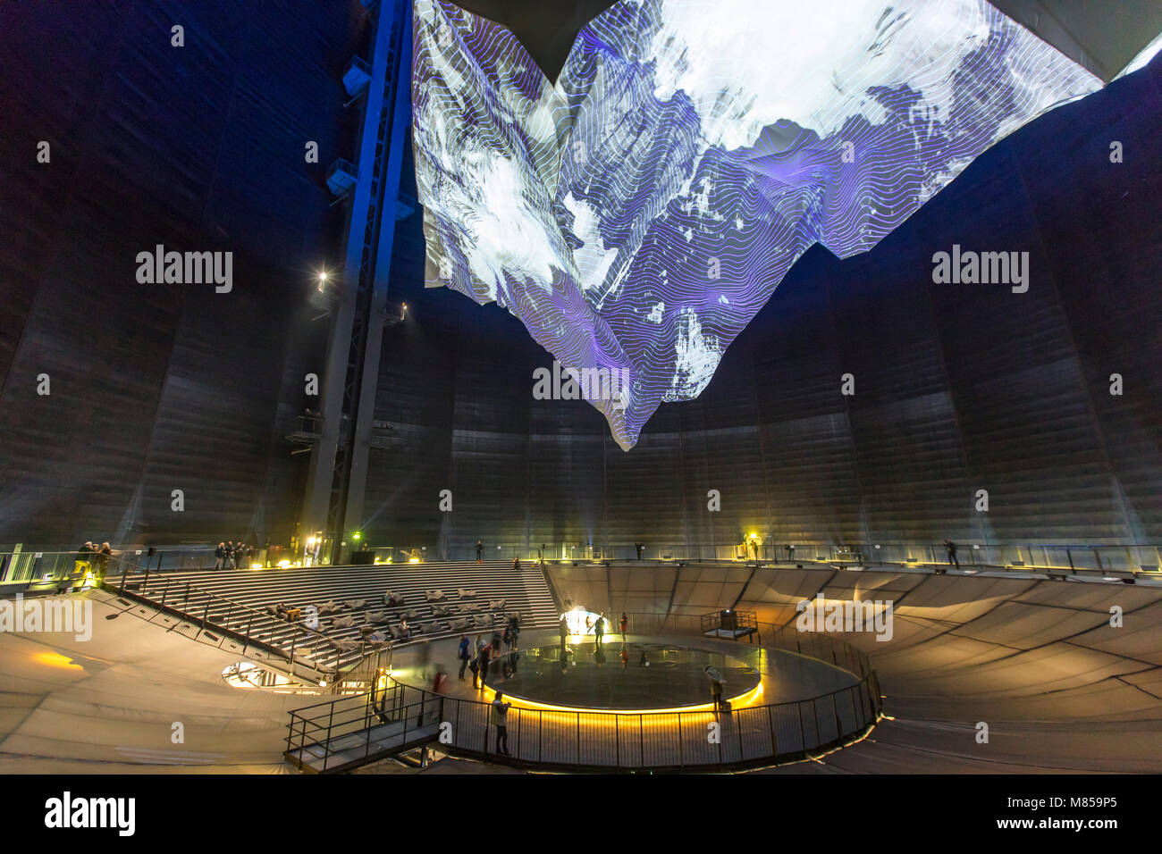 Oberhausen, Gasometer exhibit hall, Germany, exhibition "The Mountain ...