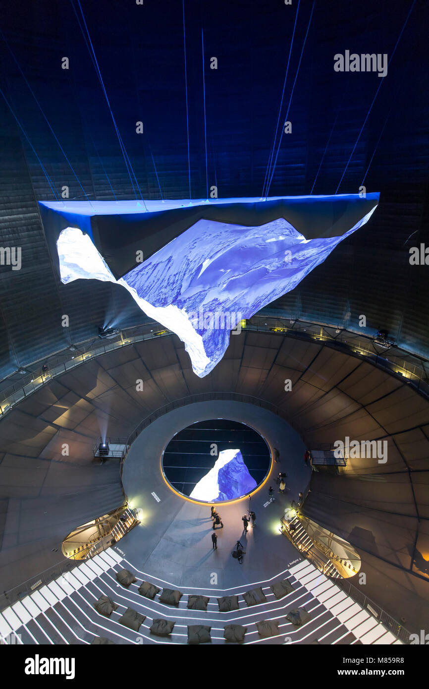 Oberhausen, Gasometer exhibit hall, Germany, exhibition "The Mountain ...
