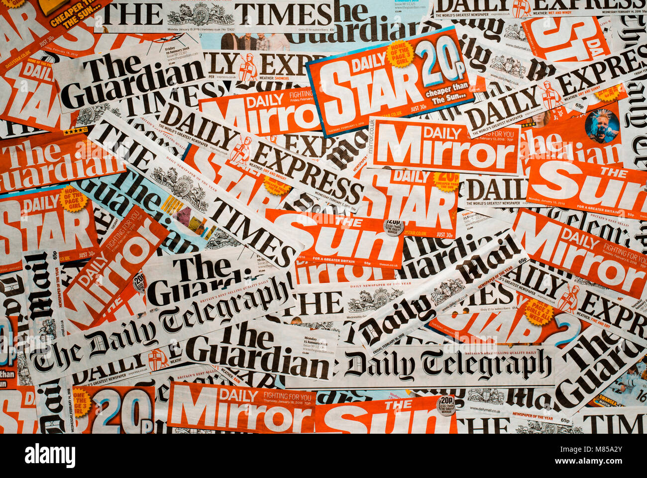 Uk newspaper logos hi-res stock photography and images - Alamy