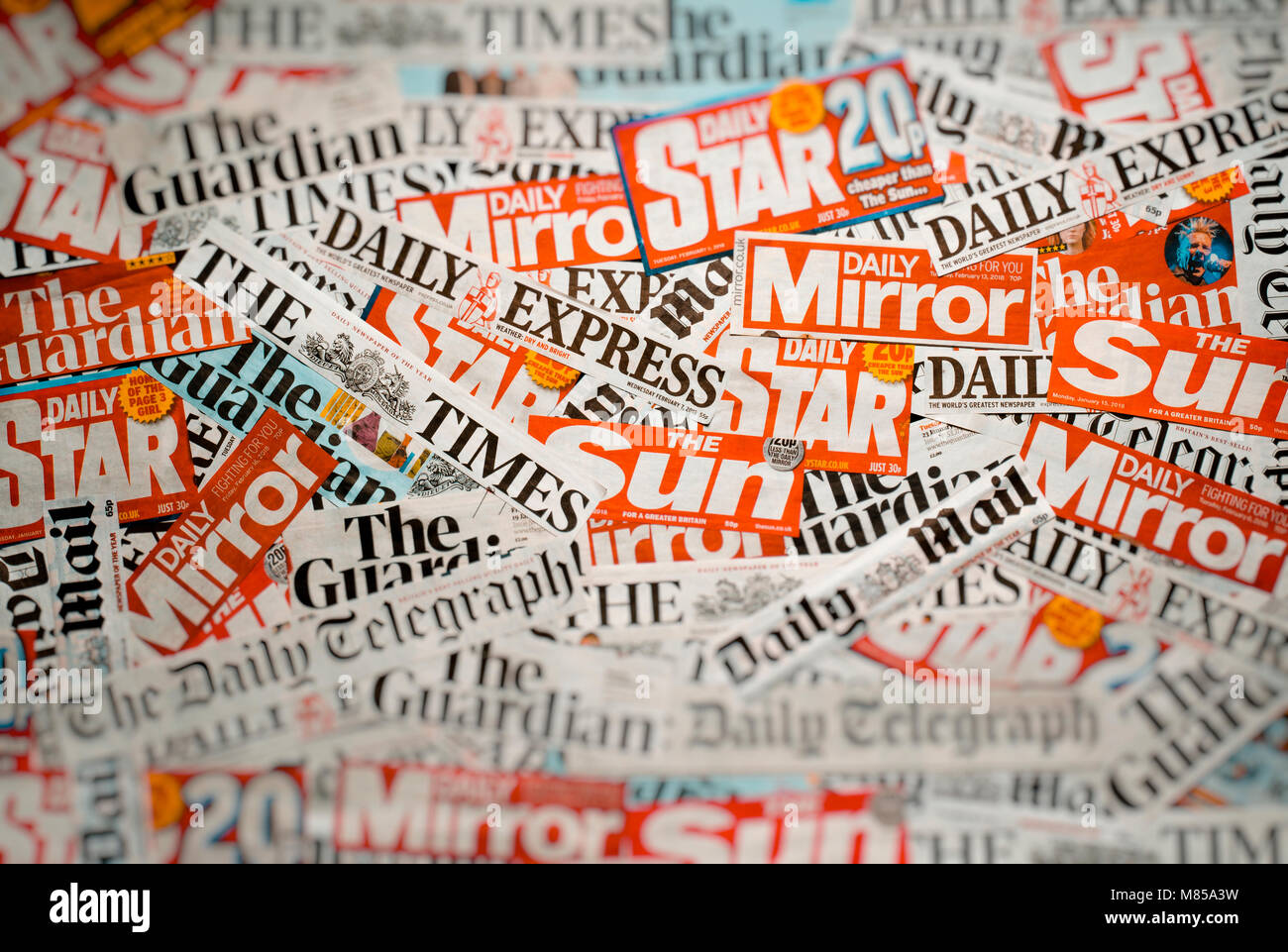 Uk newspaper logos hi-res stock photography and images - Alamy