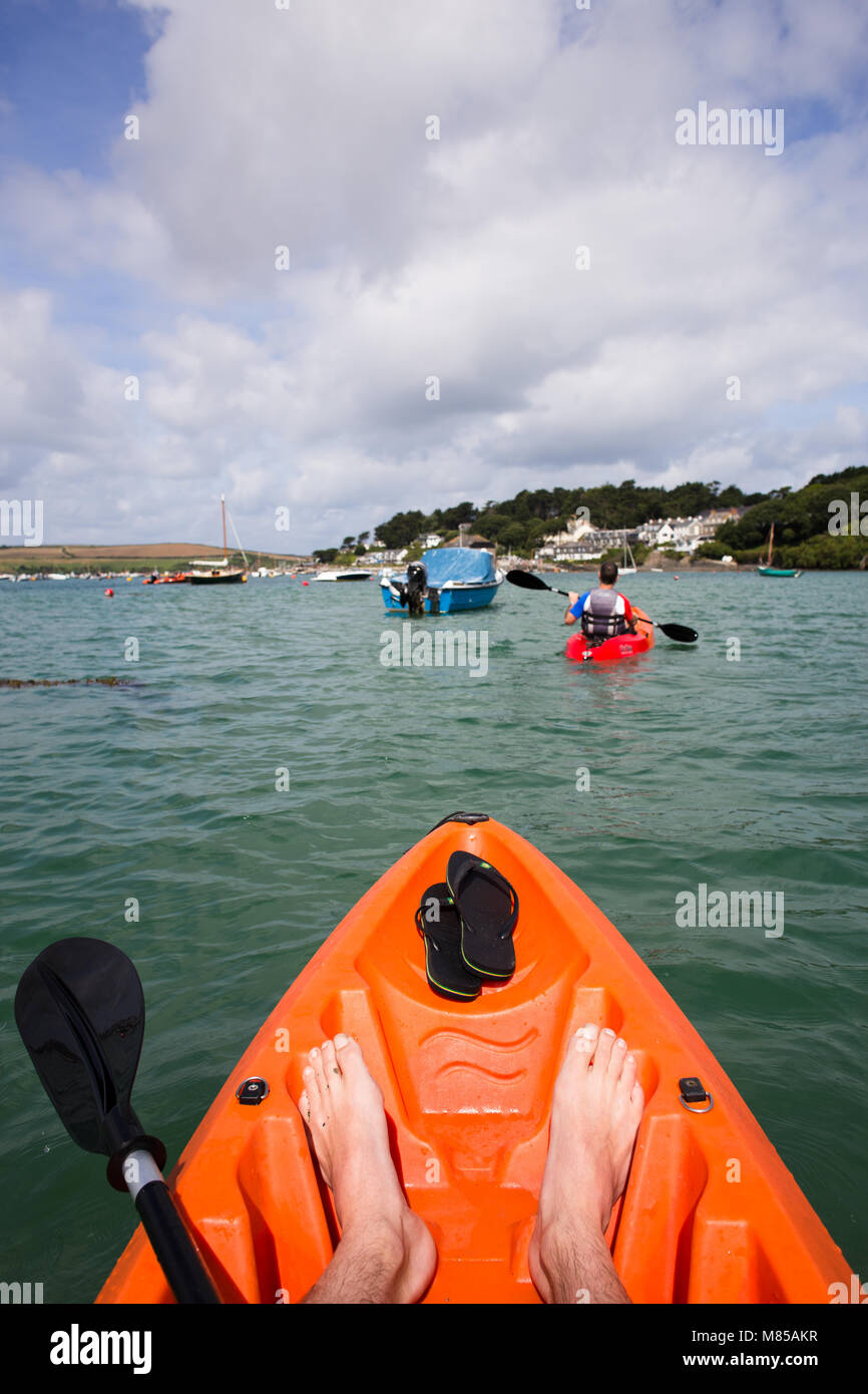 Kayaking in Cornwall Stock Photo - Alamy