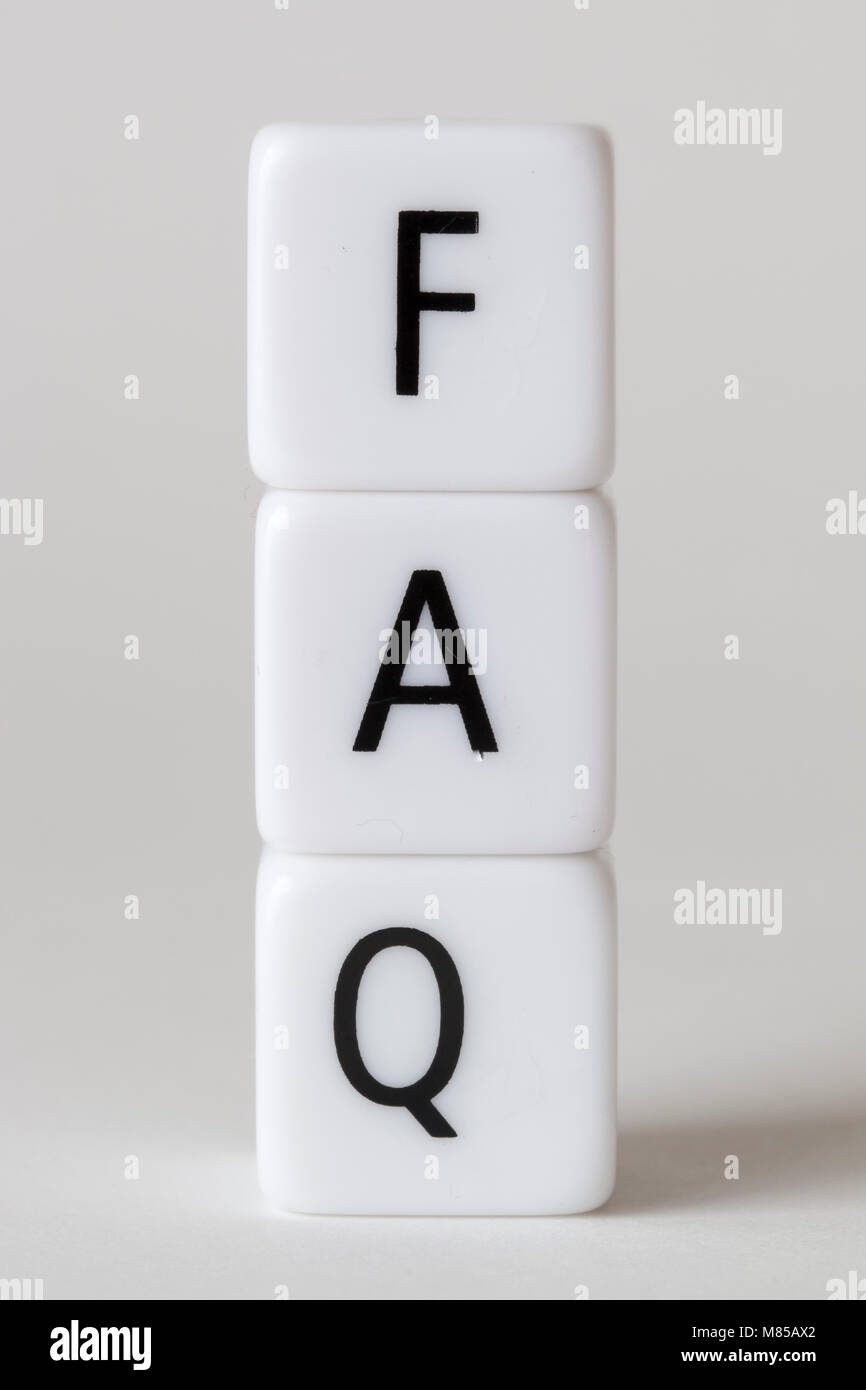 Faq font hi-res stock photography and images - Alamy