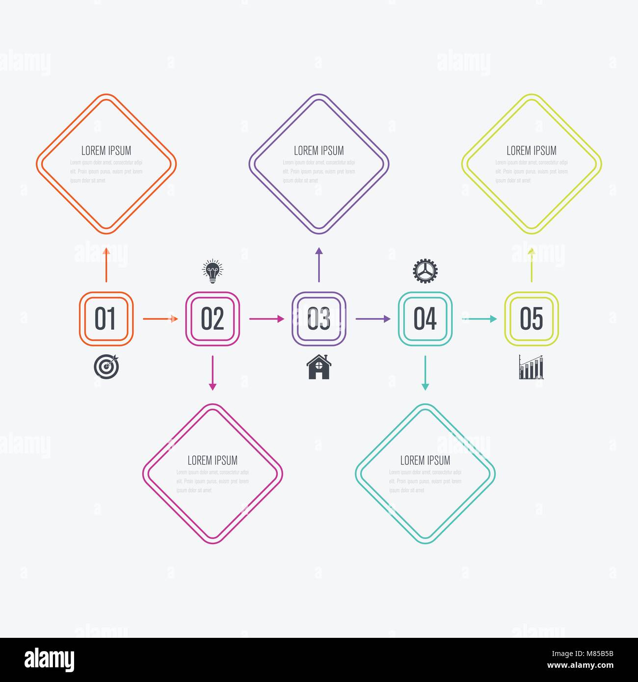 Vector illustration infographics 5 options Stock Vector Image & Art - Alamy