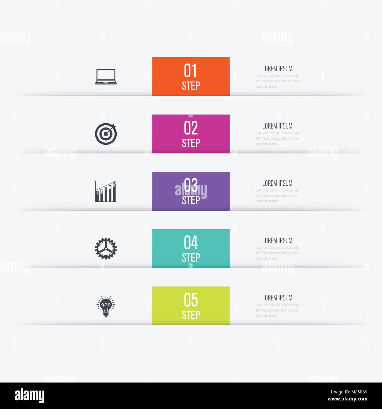 Vector illustration infographics 5 options Stock Vector Image & Art - Alamy