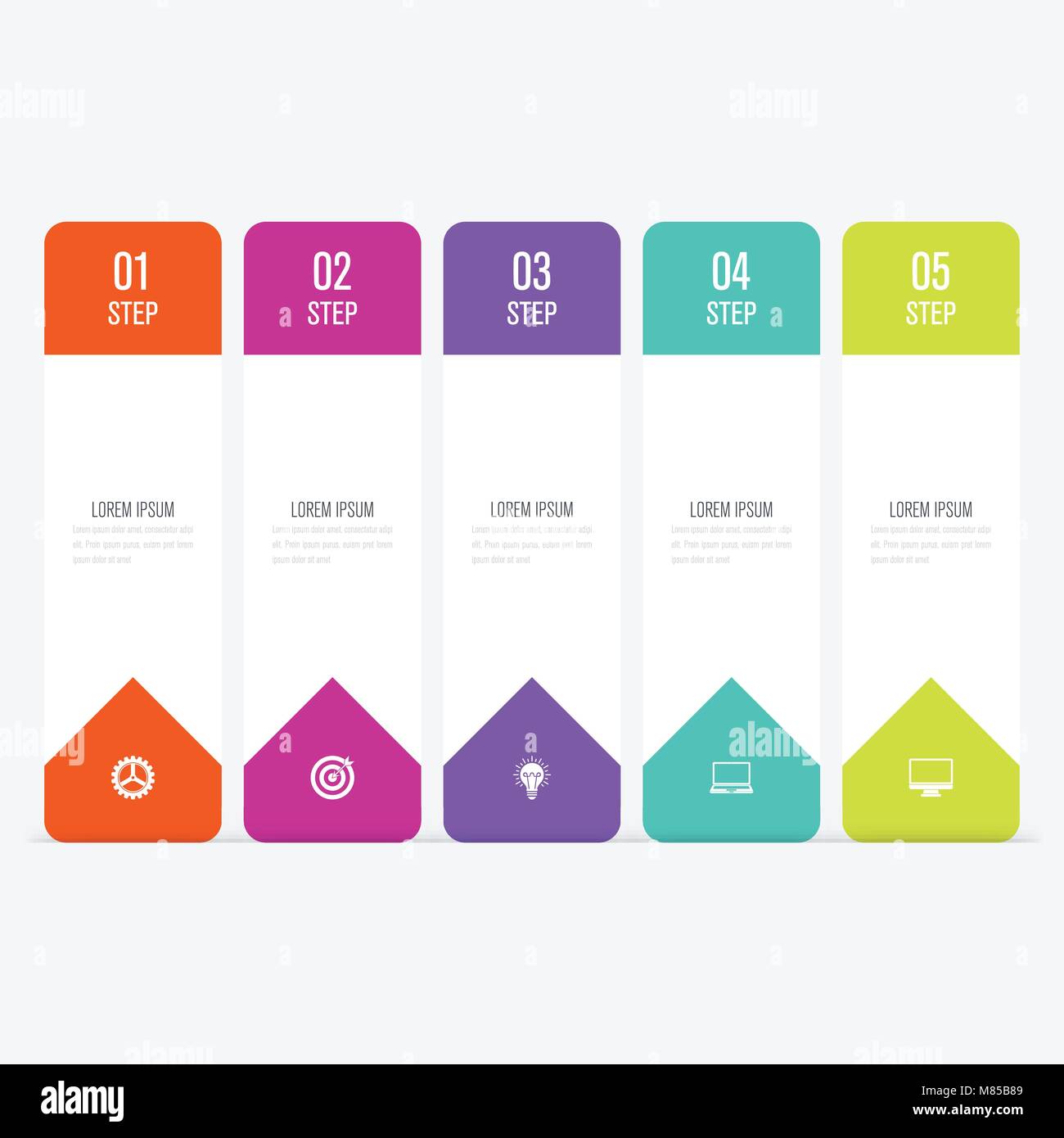 Vector illustration infographics 5 options Stock Vector Image & Art - Alamy