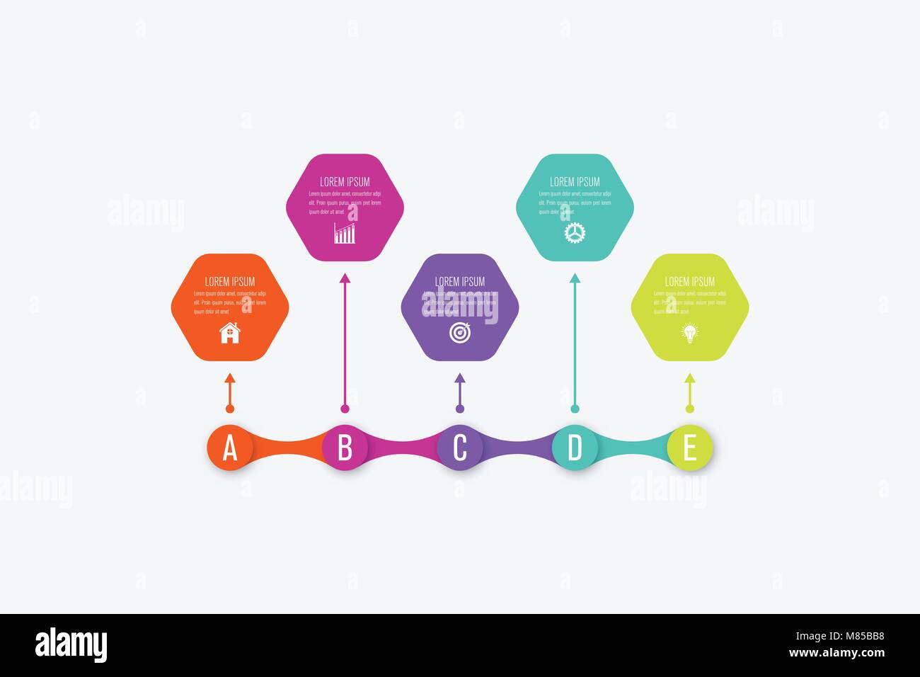 5 part circle infographic hi-res stock photography and images - Alamy