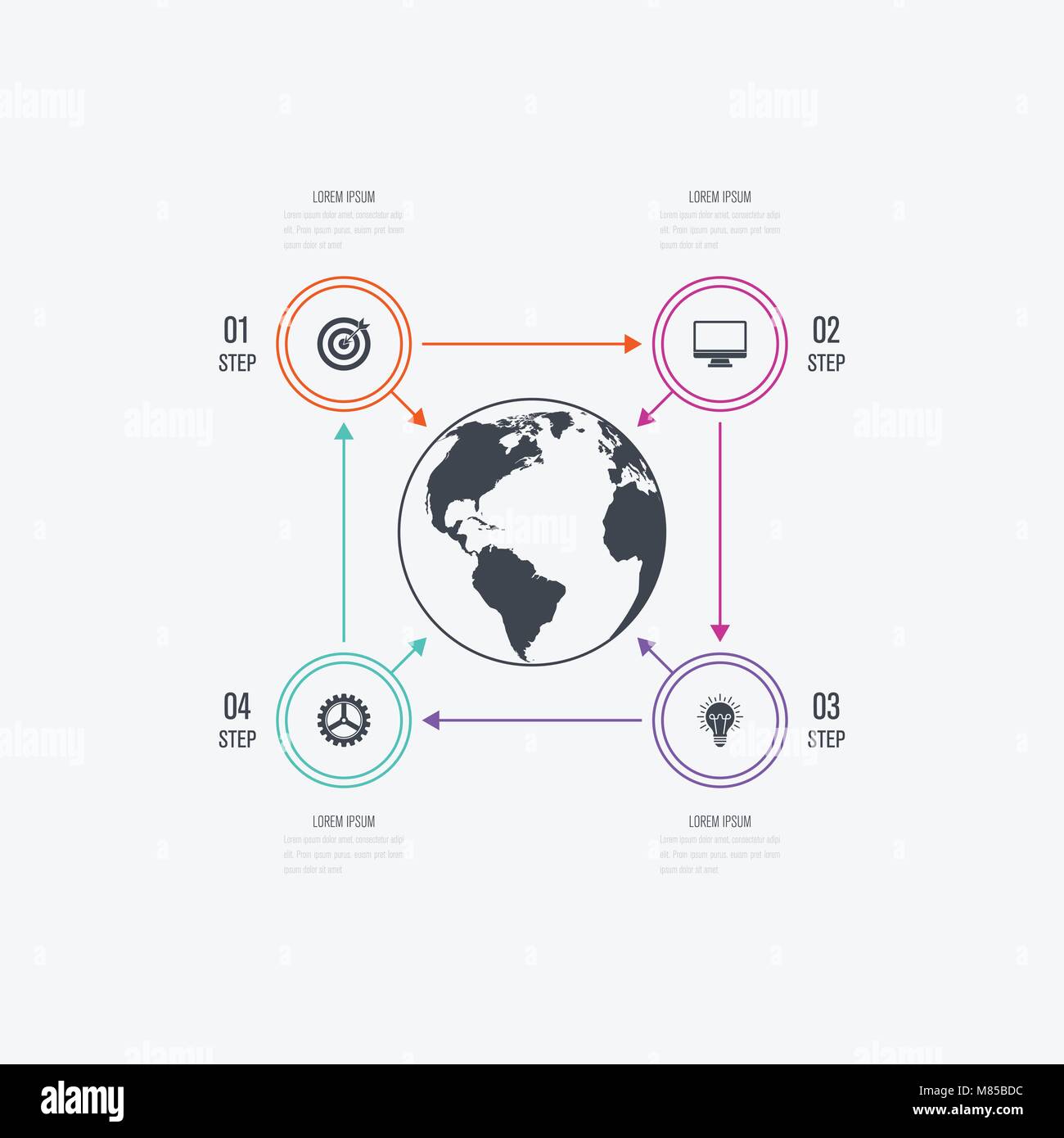 Vector illustration infographics 4 options Stock Vector Image & Art - Alamy