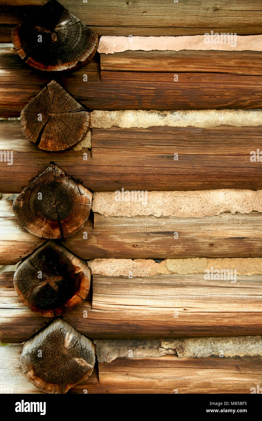 A Log cabin wall background Stock Photo - Alamy