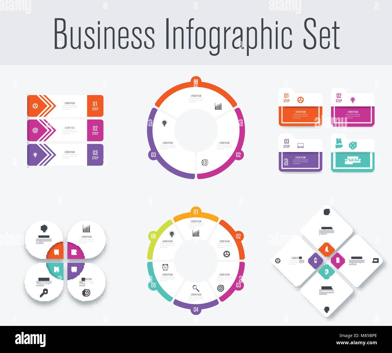 Set with infographics Stock Vector Image & Art - Alamy