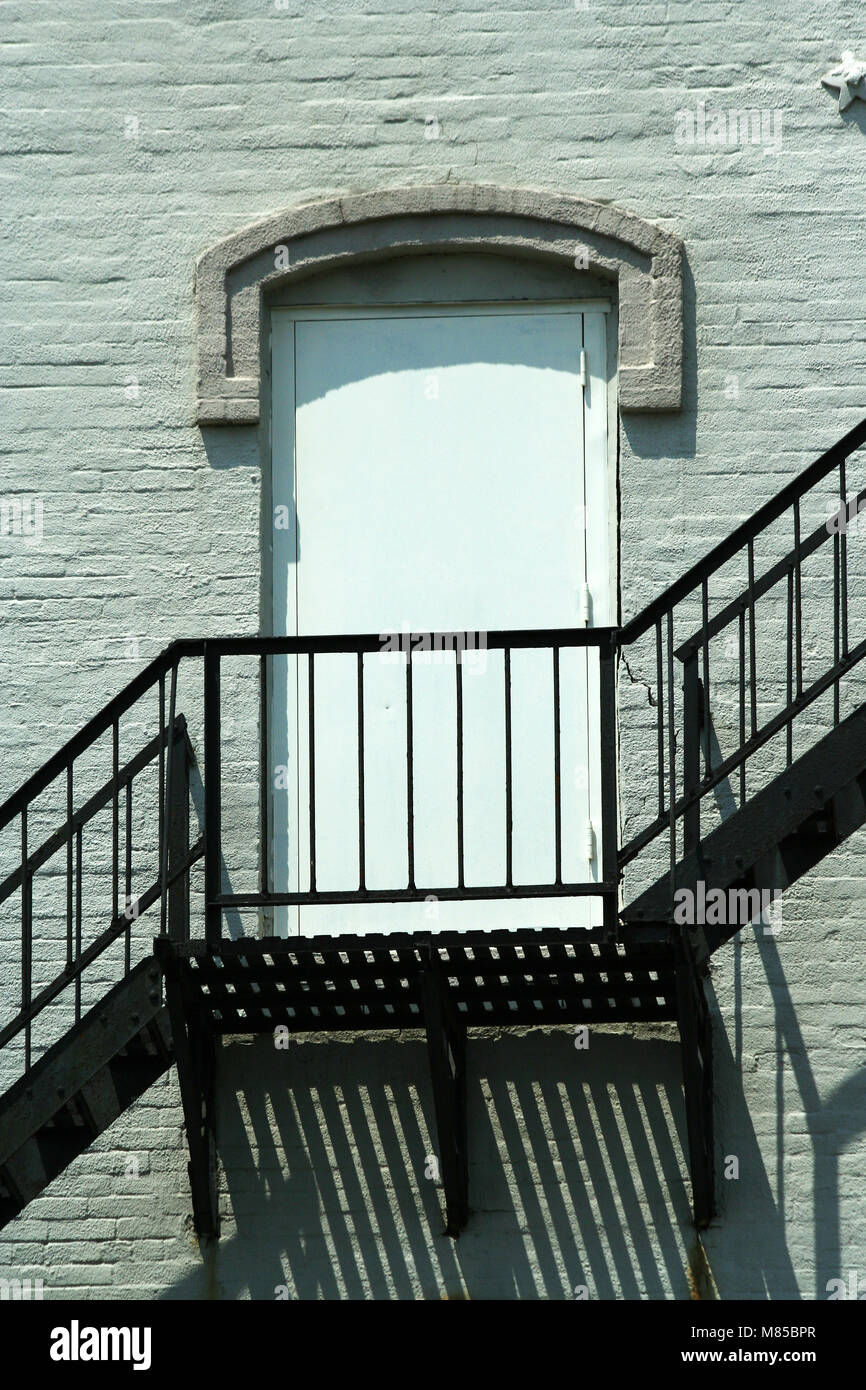 A Fire escape on the side of a building Stock Photo - Alamy