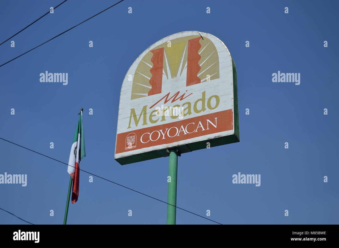 Mercado Coyoacan sign in Mexico Stock Photo - Alamy