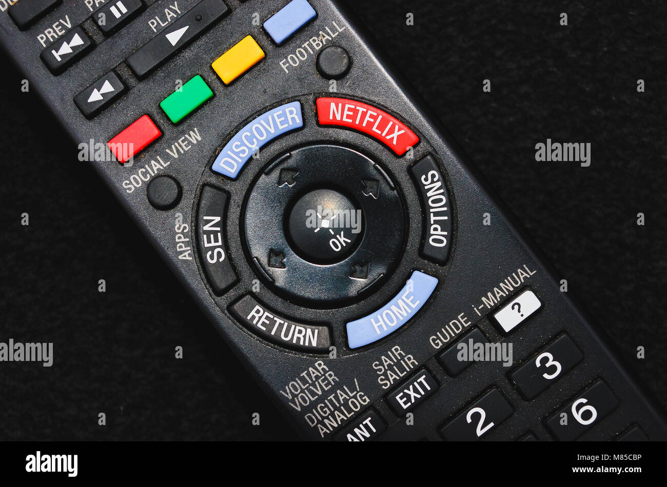 Smart television remote control hi-res stock photography and images - Alamy