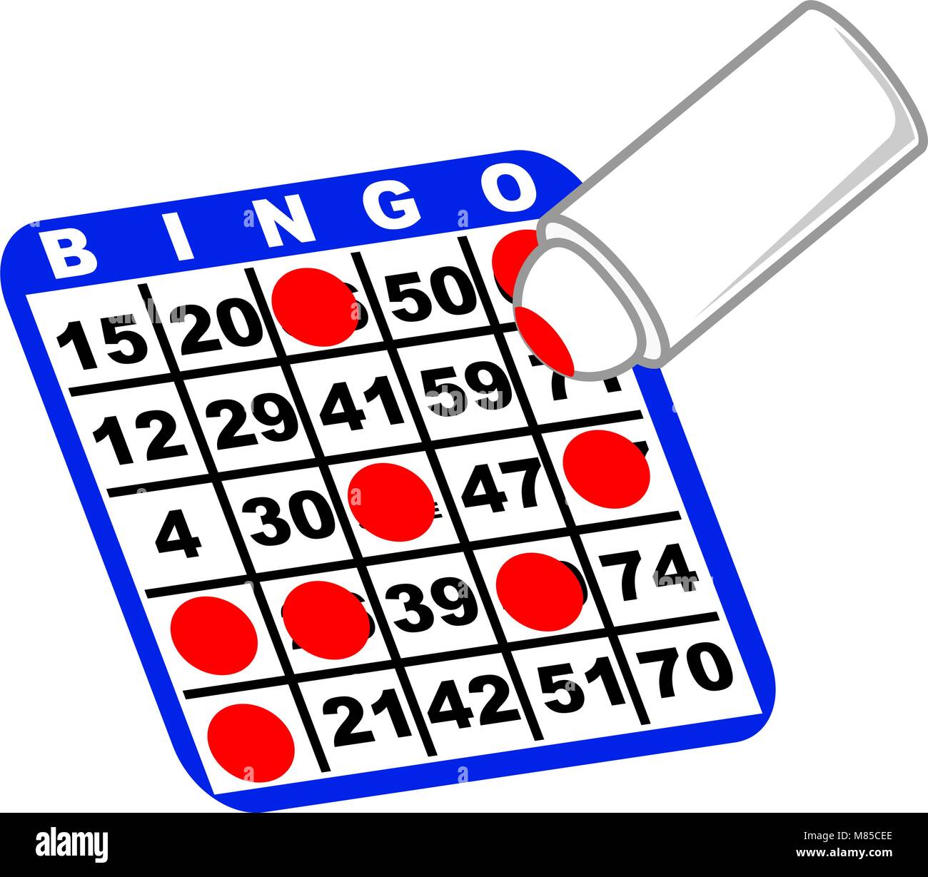 A bingo card and ink marker Stock Vector Image & Art - Alamy