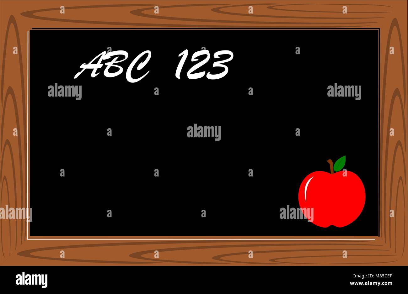 Chalkboard apple school Stock Vector Images - Alamy