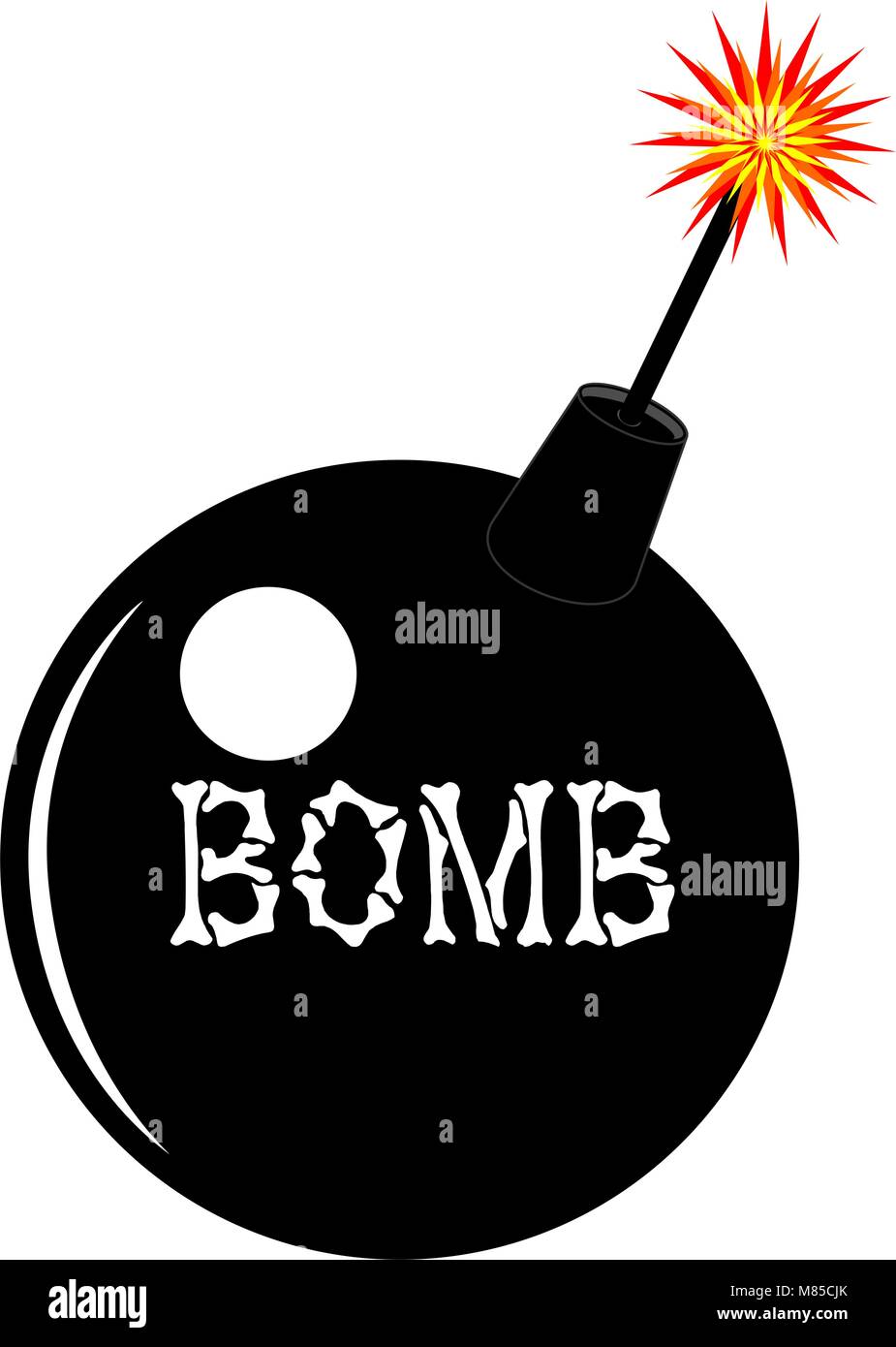 A bomb with a burning fuse Stock Vector Image & Art - Alamy