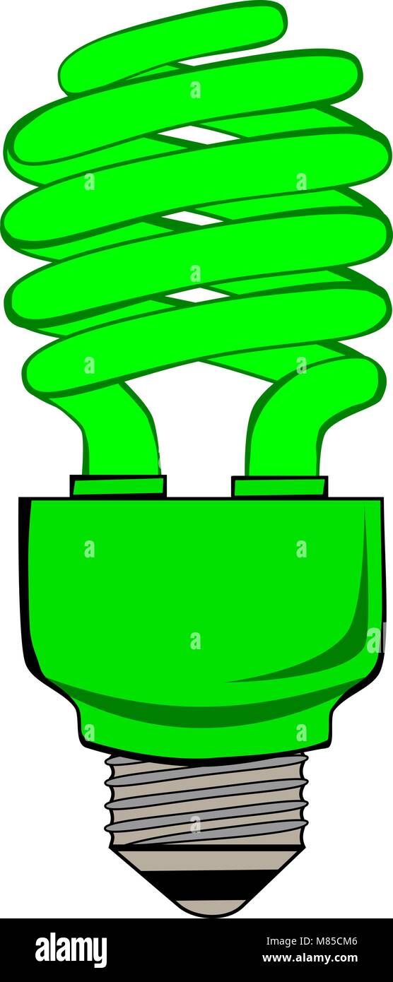 Go Green fluorescent light bulb Stock Vector Image & Art - Alamy