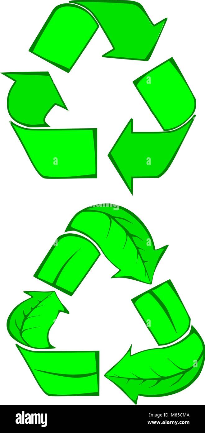 Go Green recycle symbols Stock Vector Image & Art - Alamy