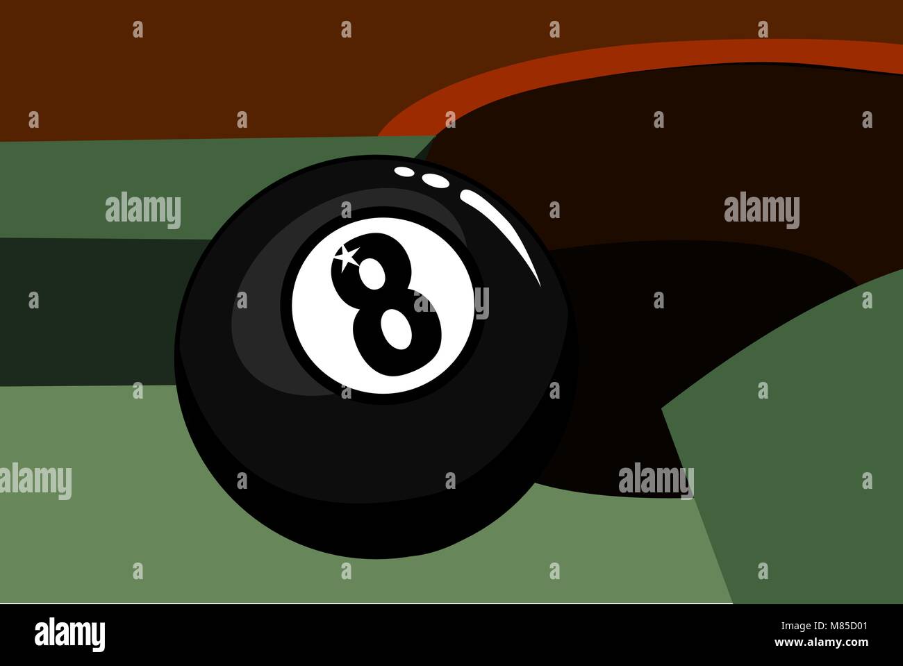 A Eight ball in the corner pocket Stock Vector Image & Art - Alamy
