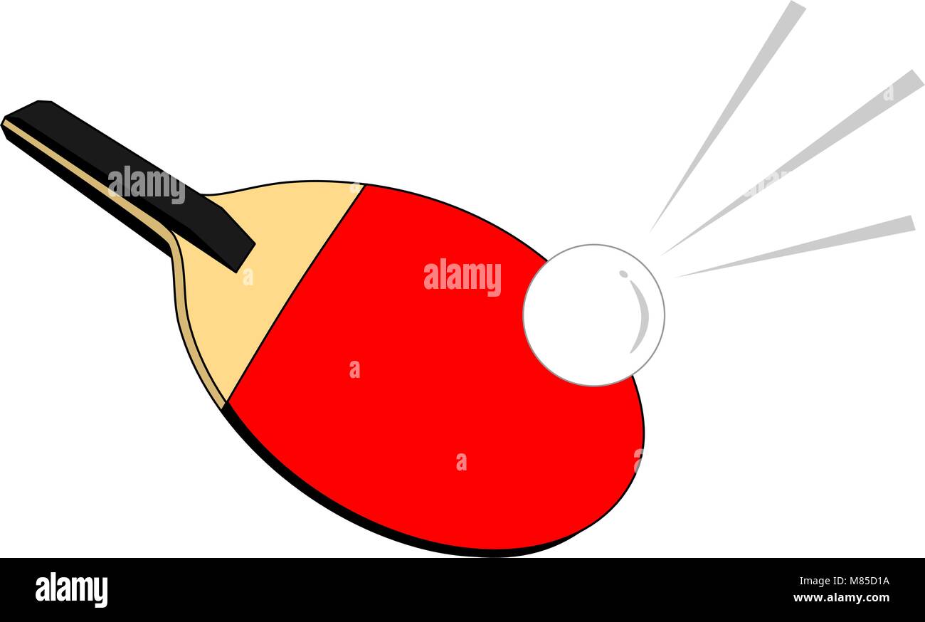 A Ping pong paddle with ball Stock Vector Image & Art - Alamy