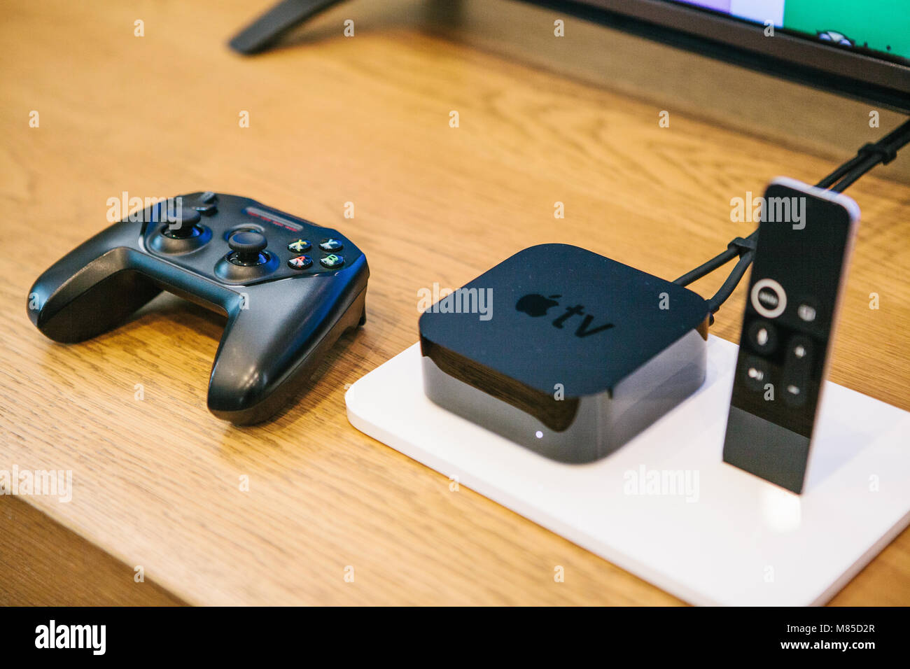 Presentation of new Apple products in the official Apple store. Modern ...