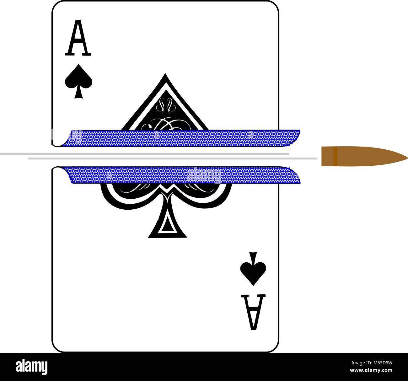 A bullet shot through a ace of spades Stock Vector Image & Art - Alamy