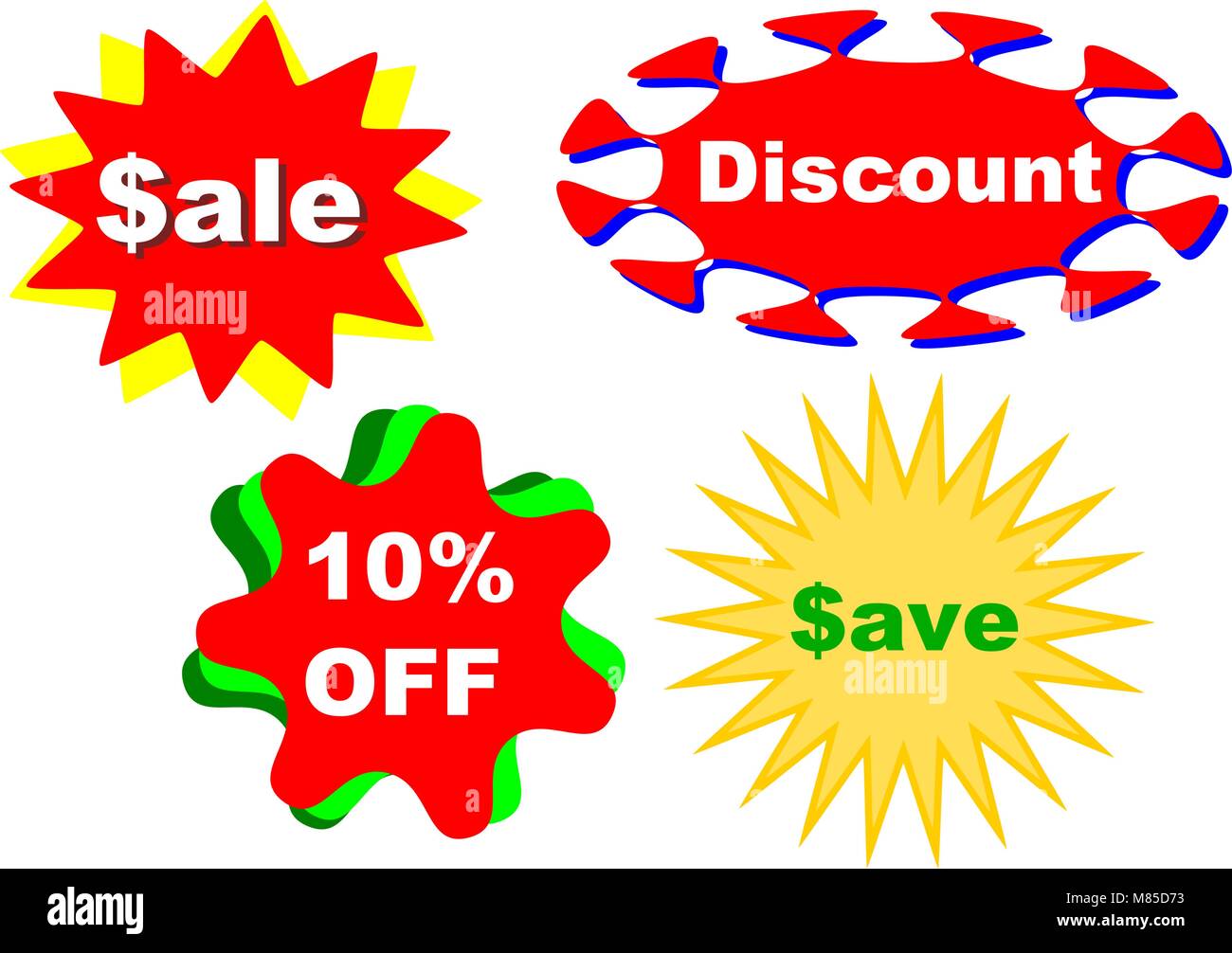 a set of four sale stickers Stock Vector Image & Art - Alamy
