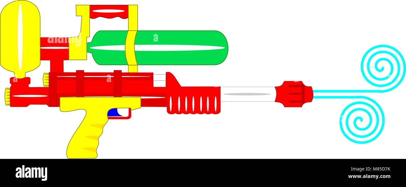 Squirt gun white Stock Vector Images - Alamy