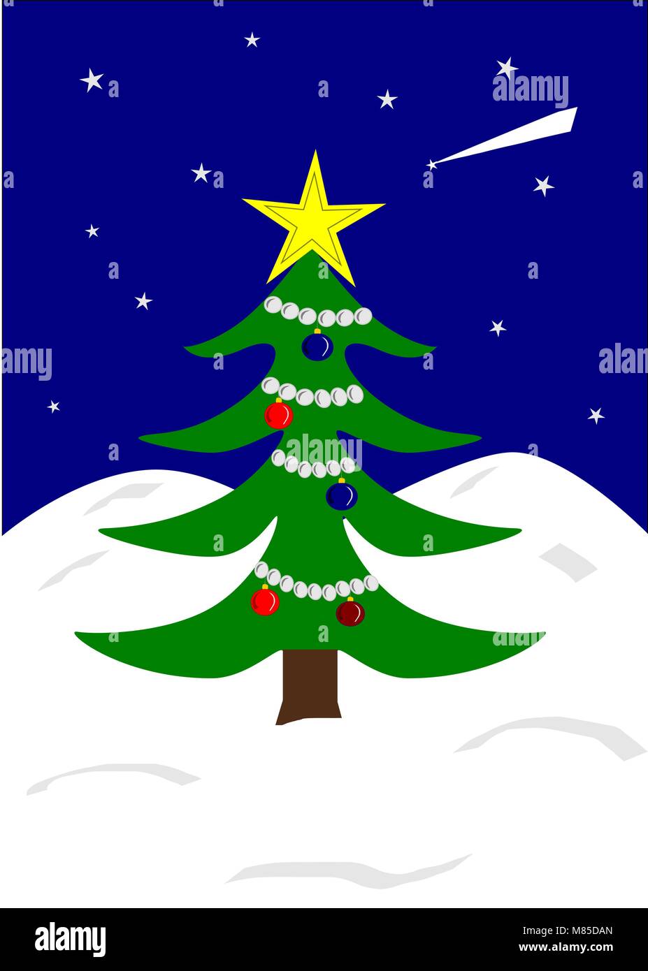 Pine tree branch snow Stock Vector Images - Alamy