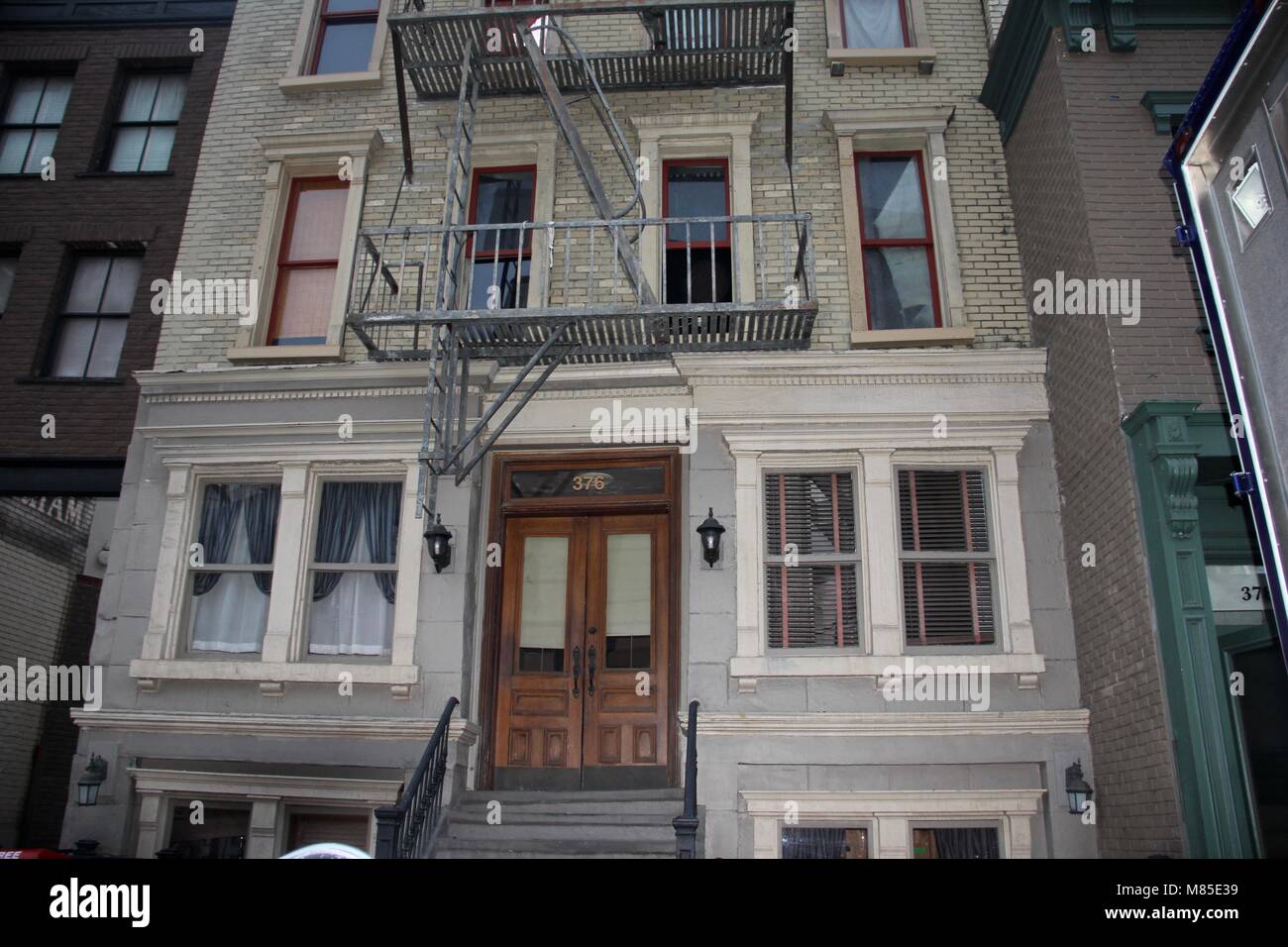 Exterior of Building in City Stock Photo - Alamy