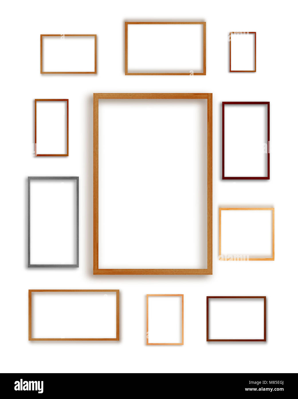photo frame texture sets isolated on white background Stock Photo - Alamy