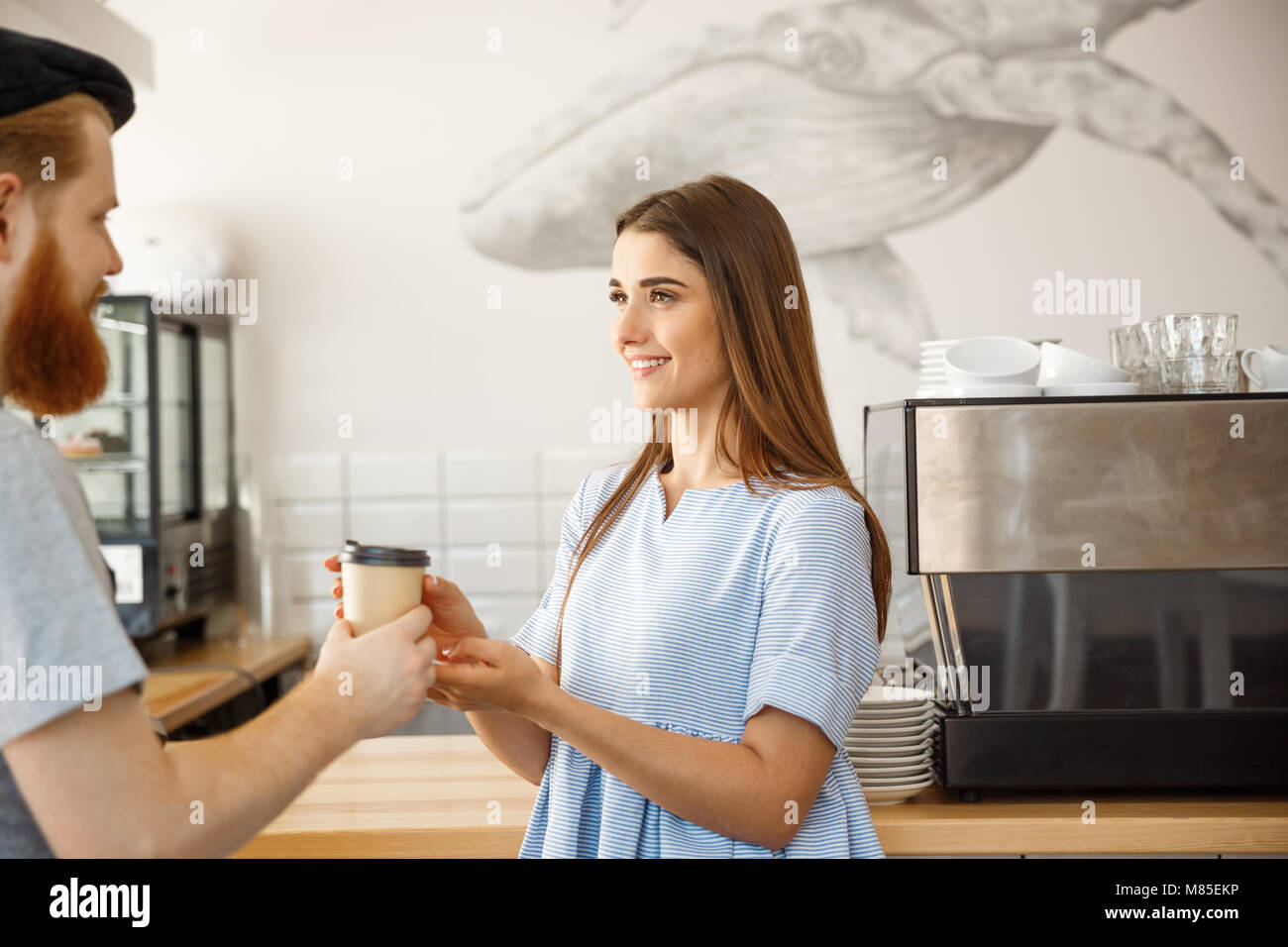 Bartender talking to customers hi-res stock photography and images - Alamy