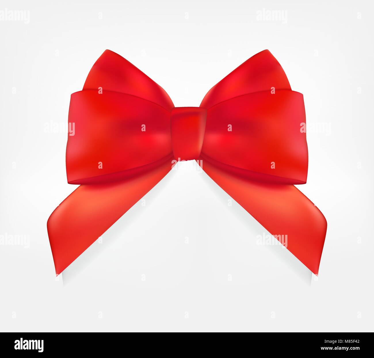 Design Product Red Ribbon and Bow. 3D Realistic Vector Illustration ...