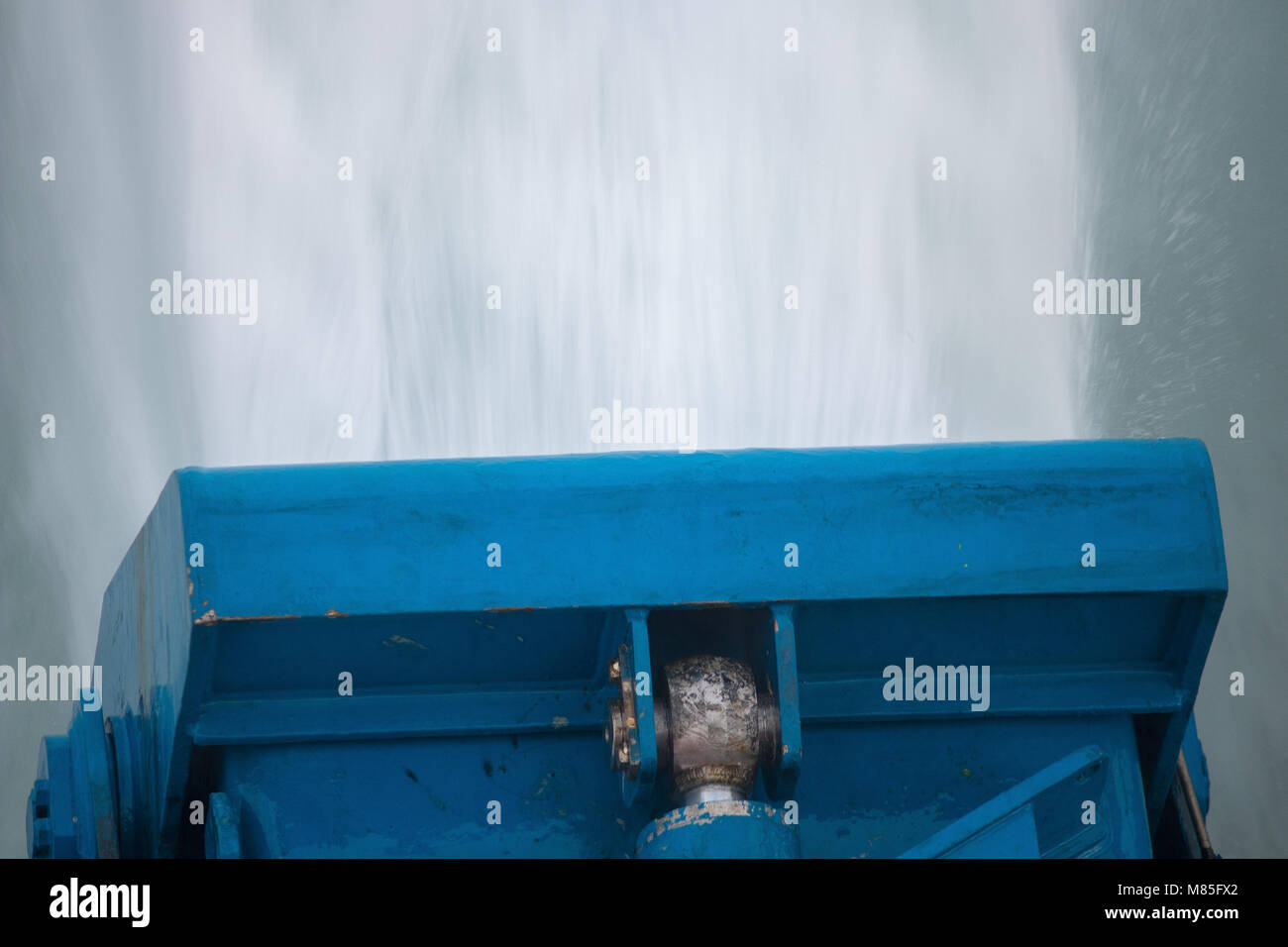 High pressure water from a water jet/pump-jet on a high speed ferry at ...