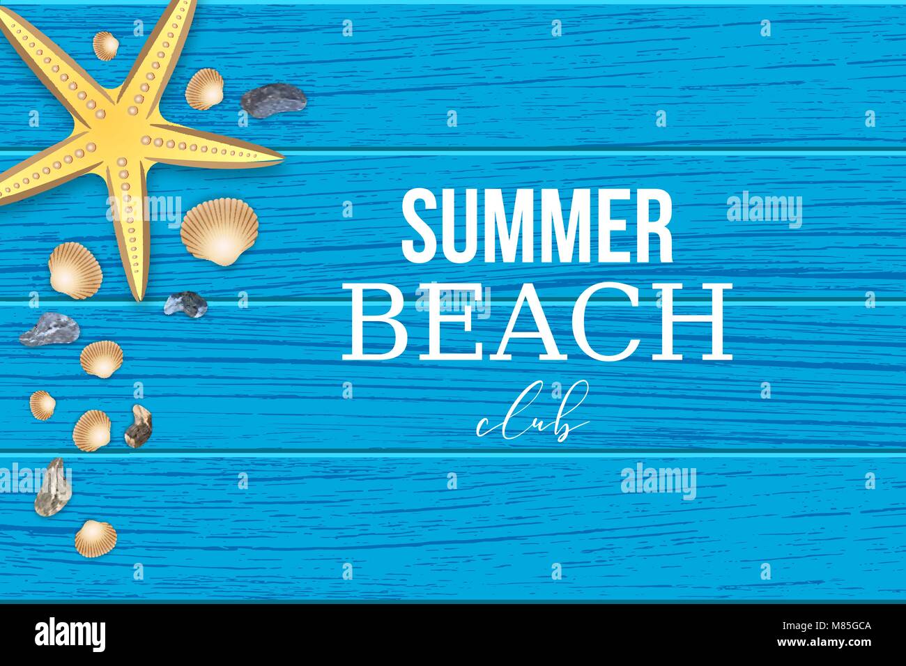 Summer tropical beach club background vector Stock Vector Image & Art ...