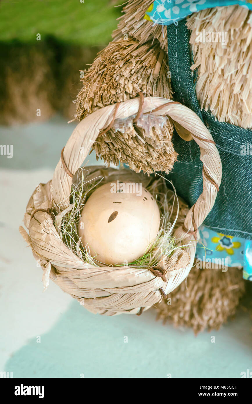 Happy Easter day, bunny and egg, Christians worldwide celebrate Stock ...