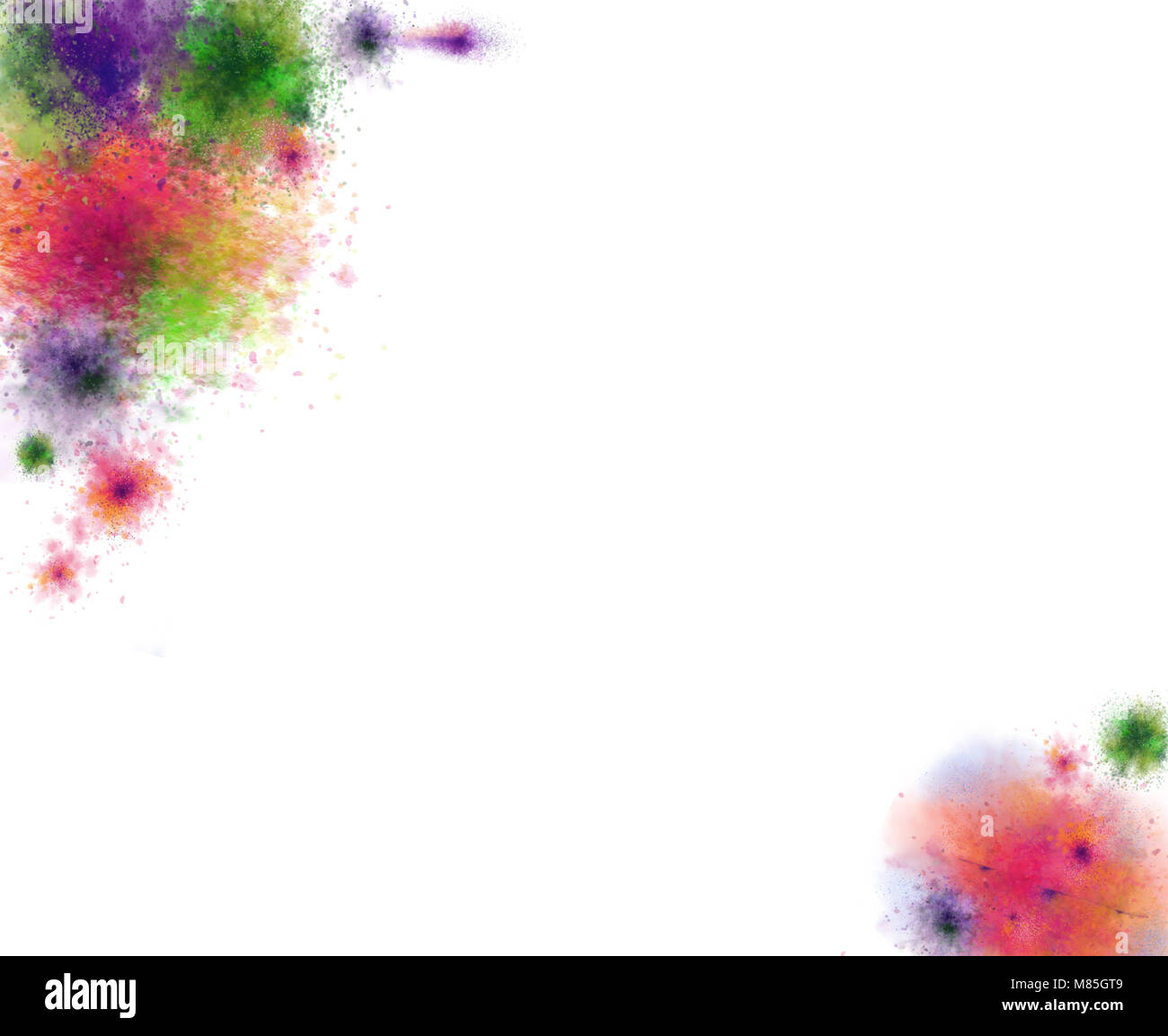 Paint Splatter Abstract Design with White Copy Space. Bright Dust ...