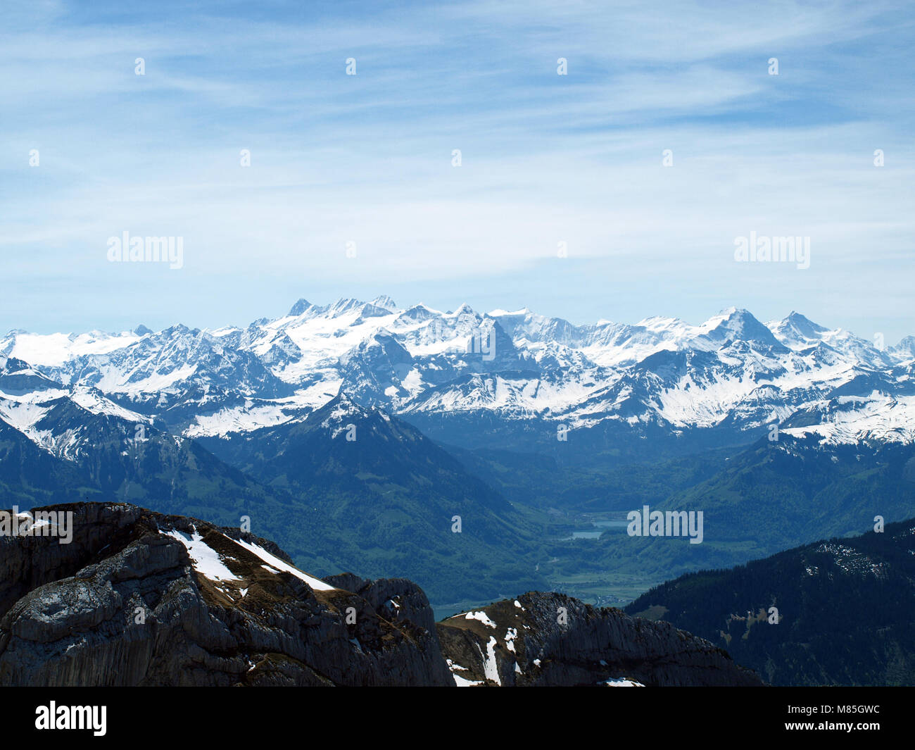 Swiss alps cliff climber hi-res stock photography and images - Alamy