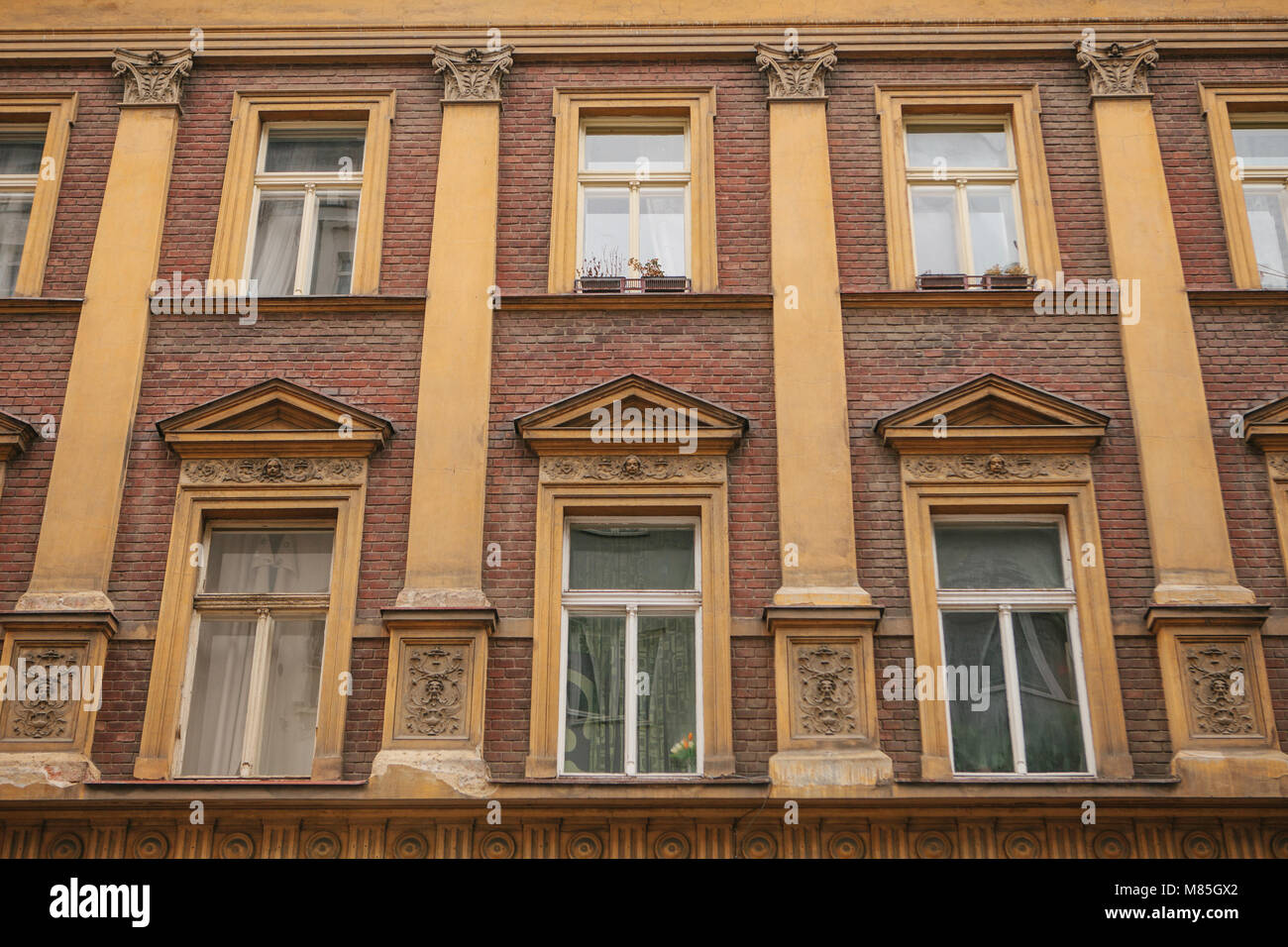 Beautiful historic building. Traditional facade, exterior of building ...