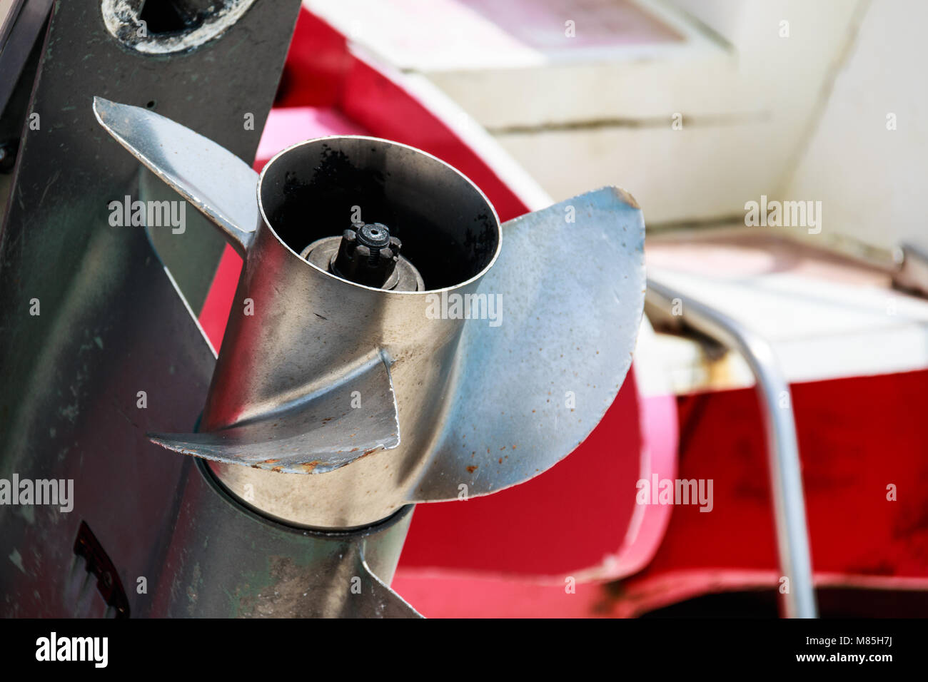 Propeller of speed boat at beach Stock Photo - Alamy