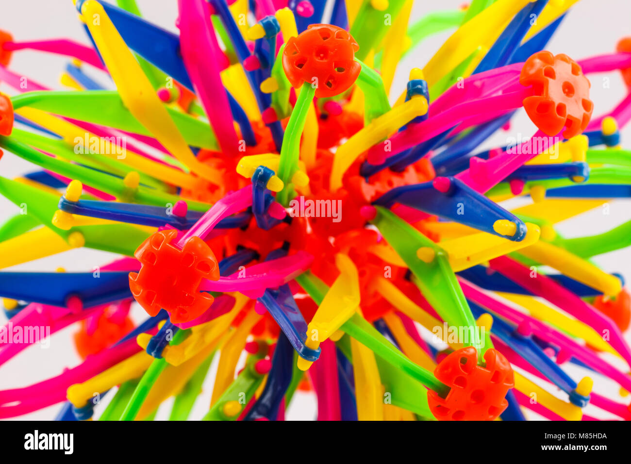 Colourful of plastic toy on white background Stock Photo - Alamy