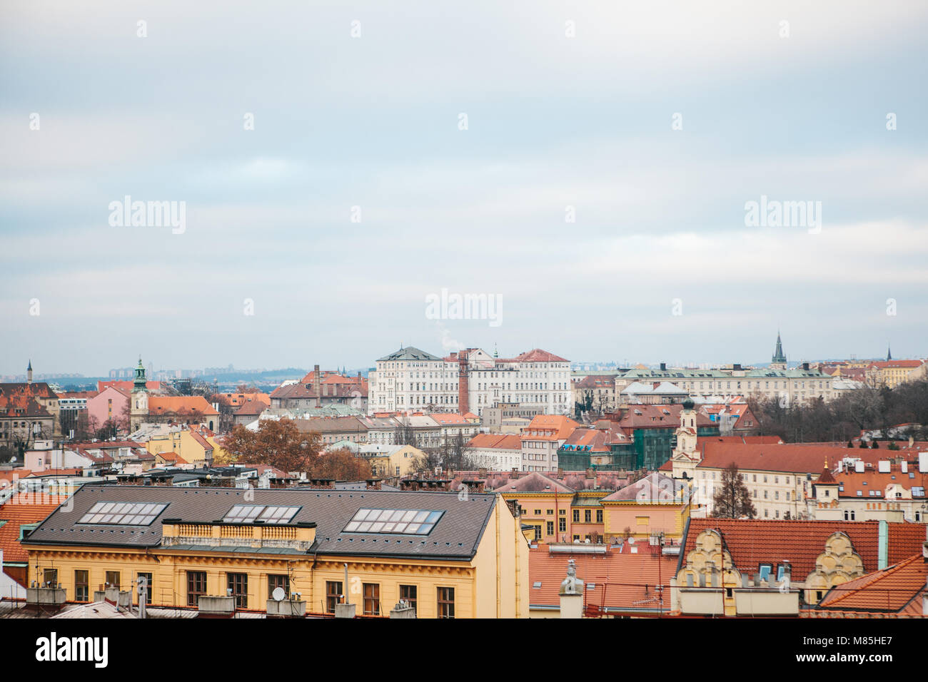 View from a high point. A beautiful view from above on the streets and ...