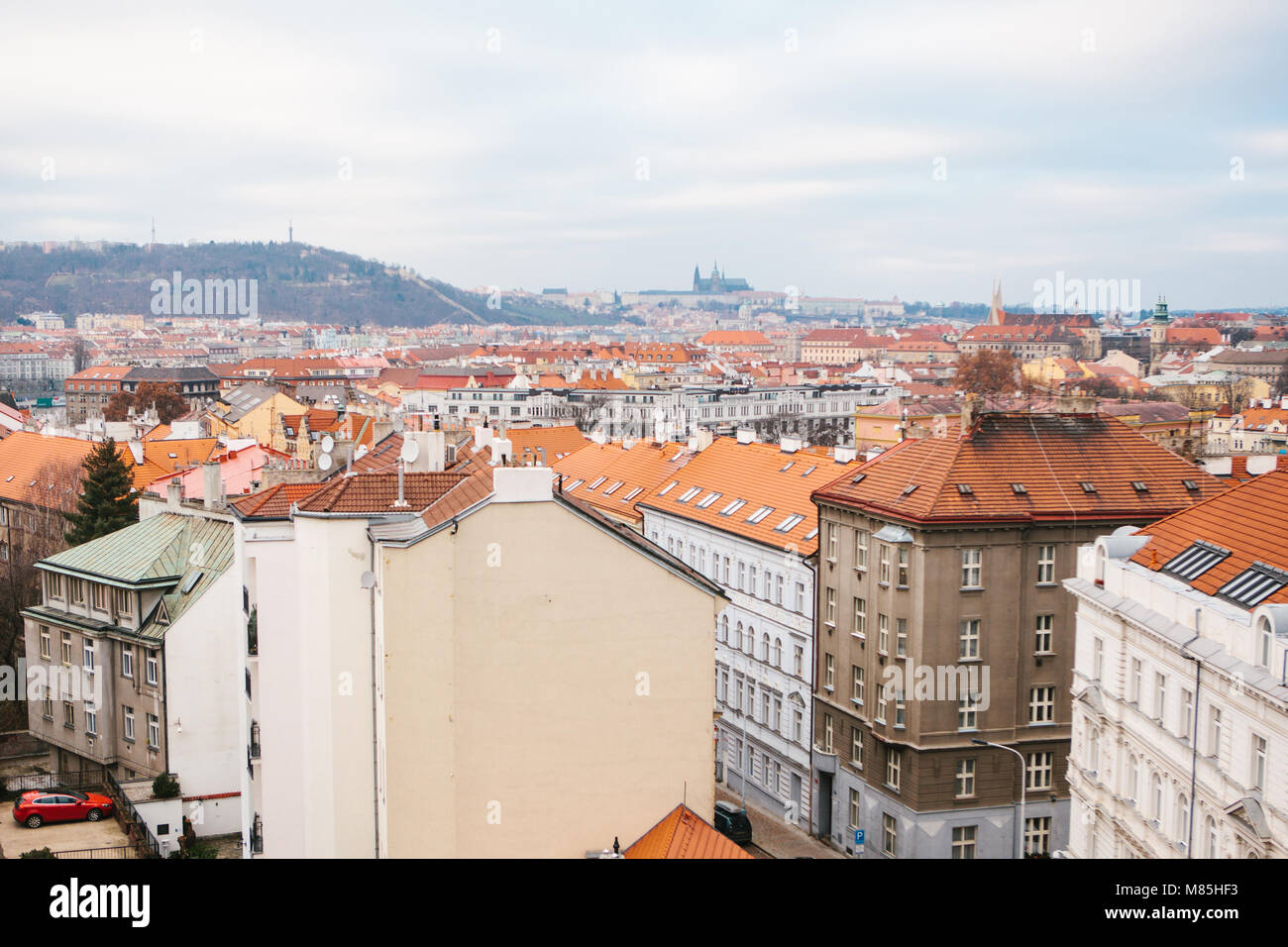View from a high point. A beautiful view from above on the streets ...