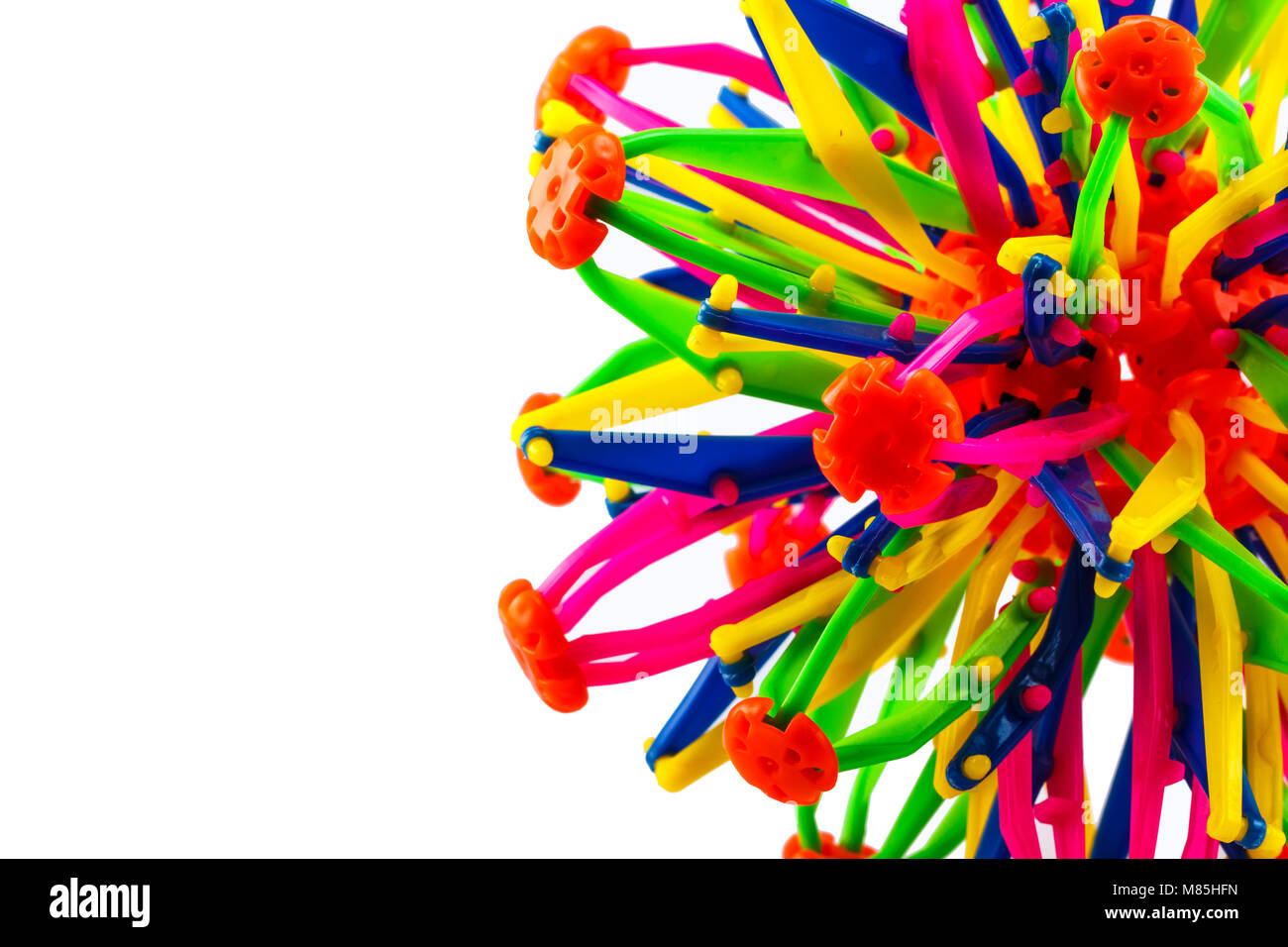 Colourful of plastic toy on white background Stock Photo - Alamy