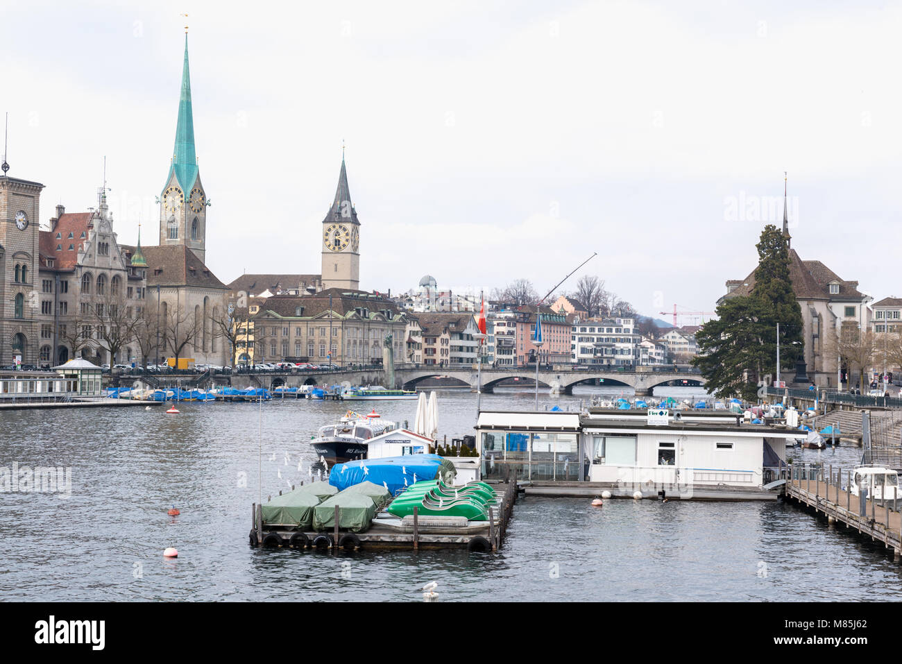 Limmat river, Zurich, Switzerland Stock Photo - Alamy