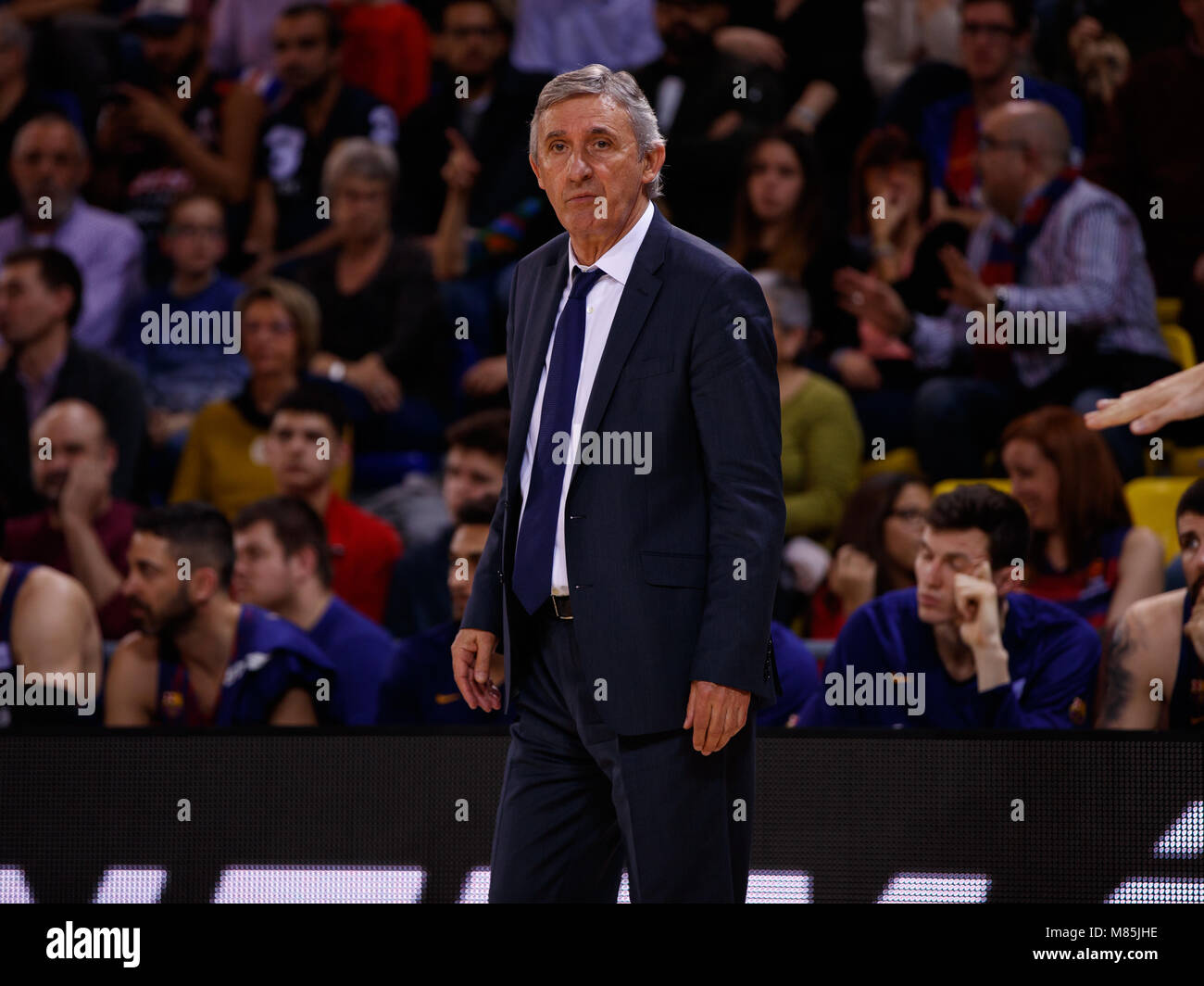 BARCELONA, SPAIN - MARCH 11: Svetislav Pesic coach of FC Barcelona ...