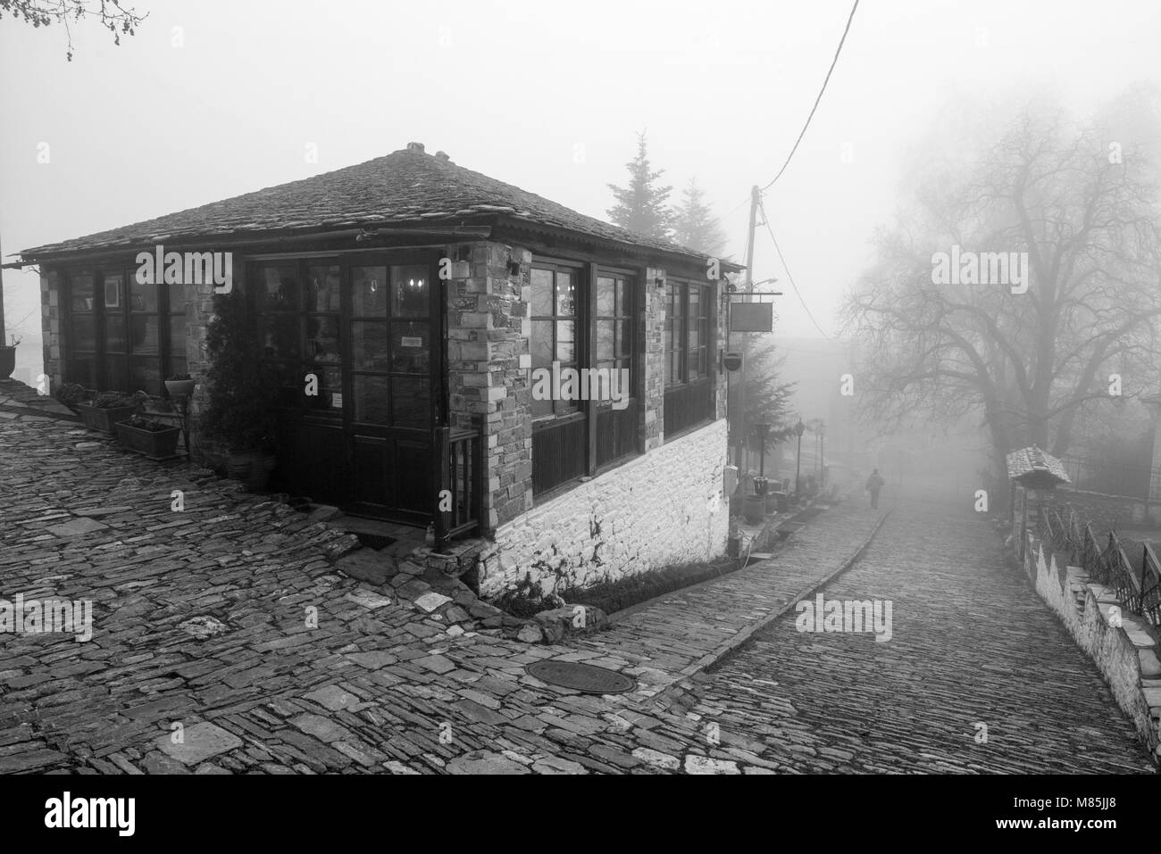 View on traditional stone Black and White Stock Photos & Images - Alamy